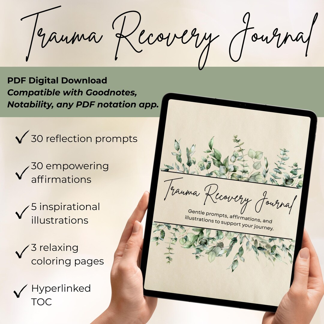 Trauma Recovery Journal Eucalyptus | Generational Trauma Coloring Pages ...
