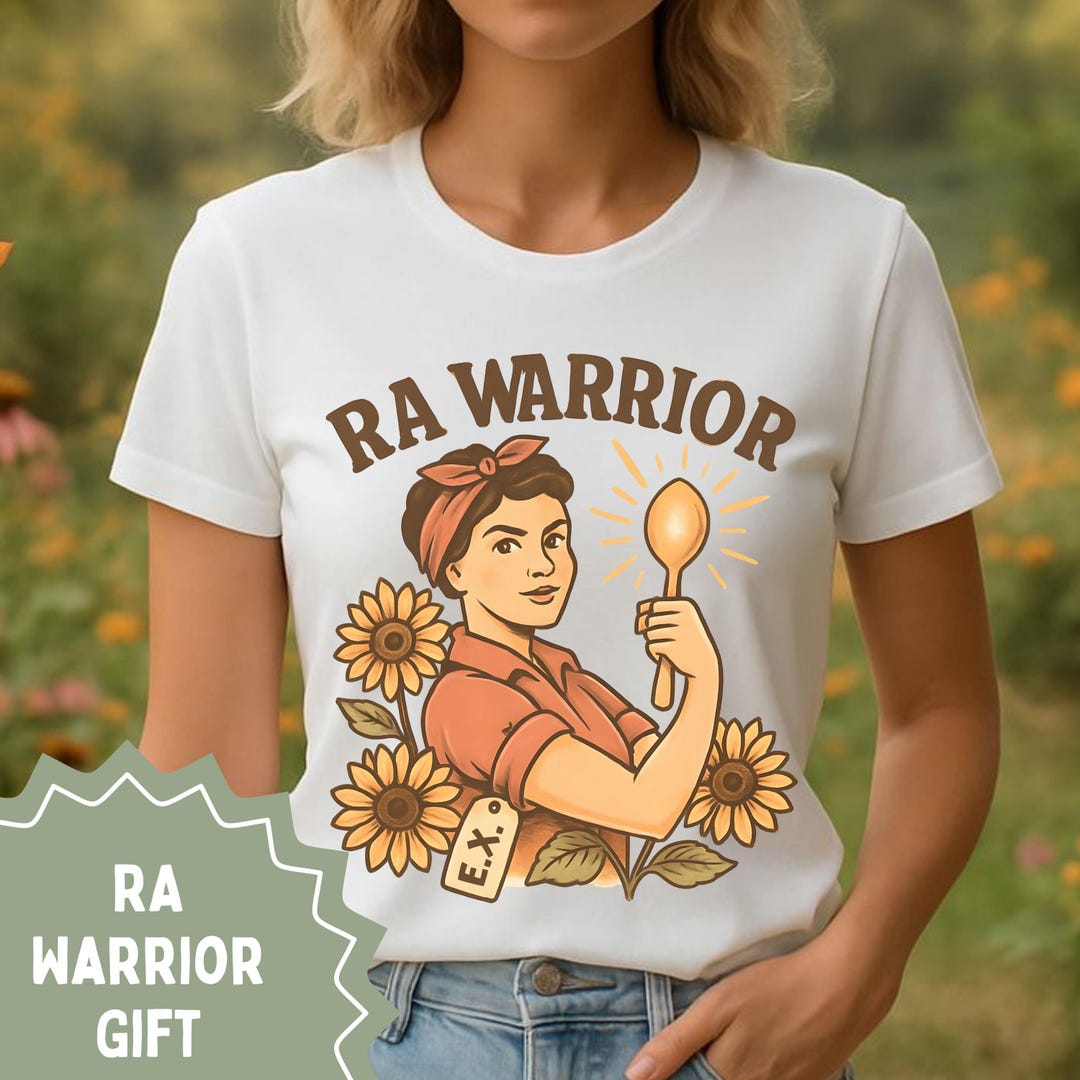 Personalized RA Warrior Shirt, Custom Initial Spoonie Jersey Tee ...