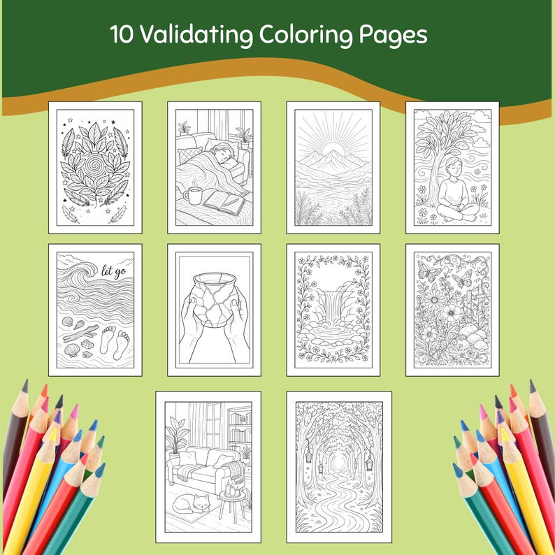 Trauma Recovery Coloring Book | Adult Coloring Pages for Emotional ...
