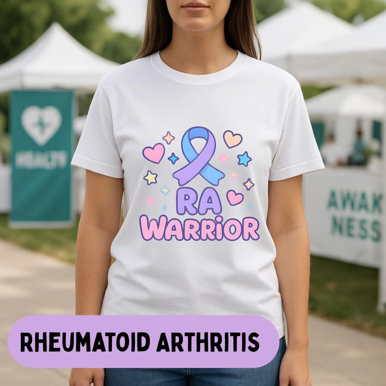 RA Warrior Shirt, Rheumatoid Arthritis Awareness Tee, Blue Purple ...