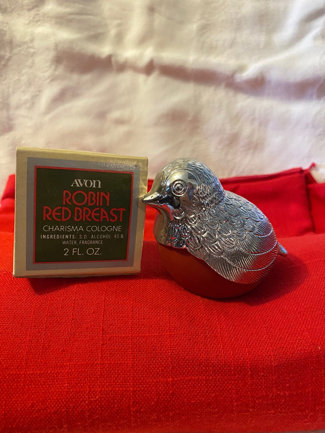 Avon Robin-red Breast Decanter With Charisma Cologne - Etsy