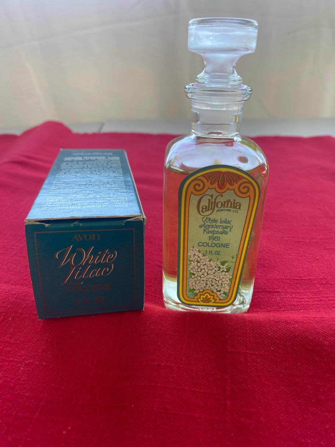 Avon California Perfume Co. White Lilac Anniversary Keepsake 1981, Rare ...