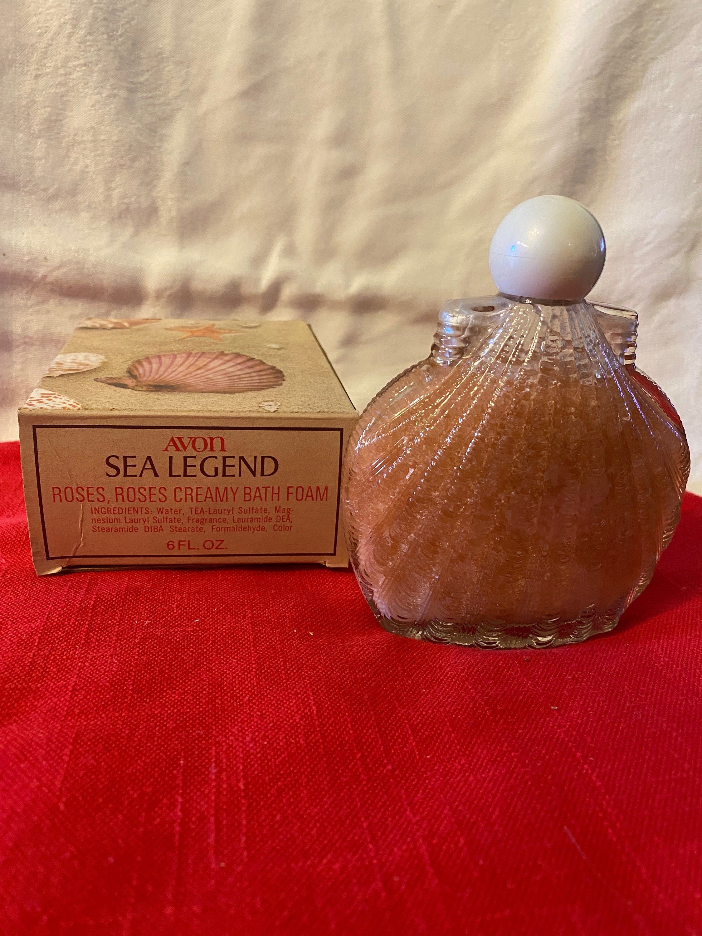 Avon Sea Legend Decanter With Roses, Roses Creamy Bath Foam - Etsy