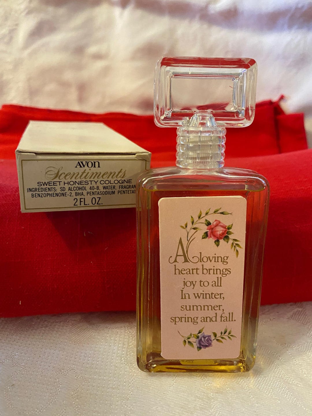 Avon Scentiments Decanter With Sweet Honesty Cologne. Write Your Own ...