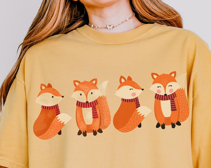 Fox Shirt, Foxes T Shirt, Fox Shirts, Fox Birthday Present, Foxes Gift ...