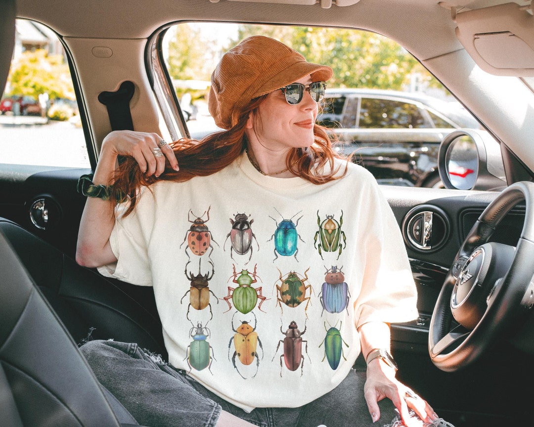 Beetle Shirt Entomology Moth Butterfly Insect Graphic Tee Granola Girl ...