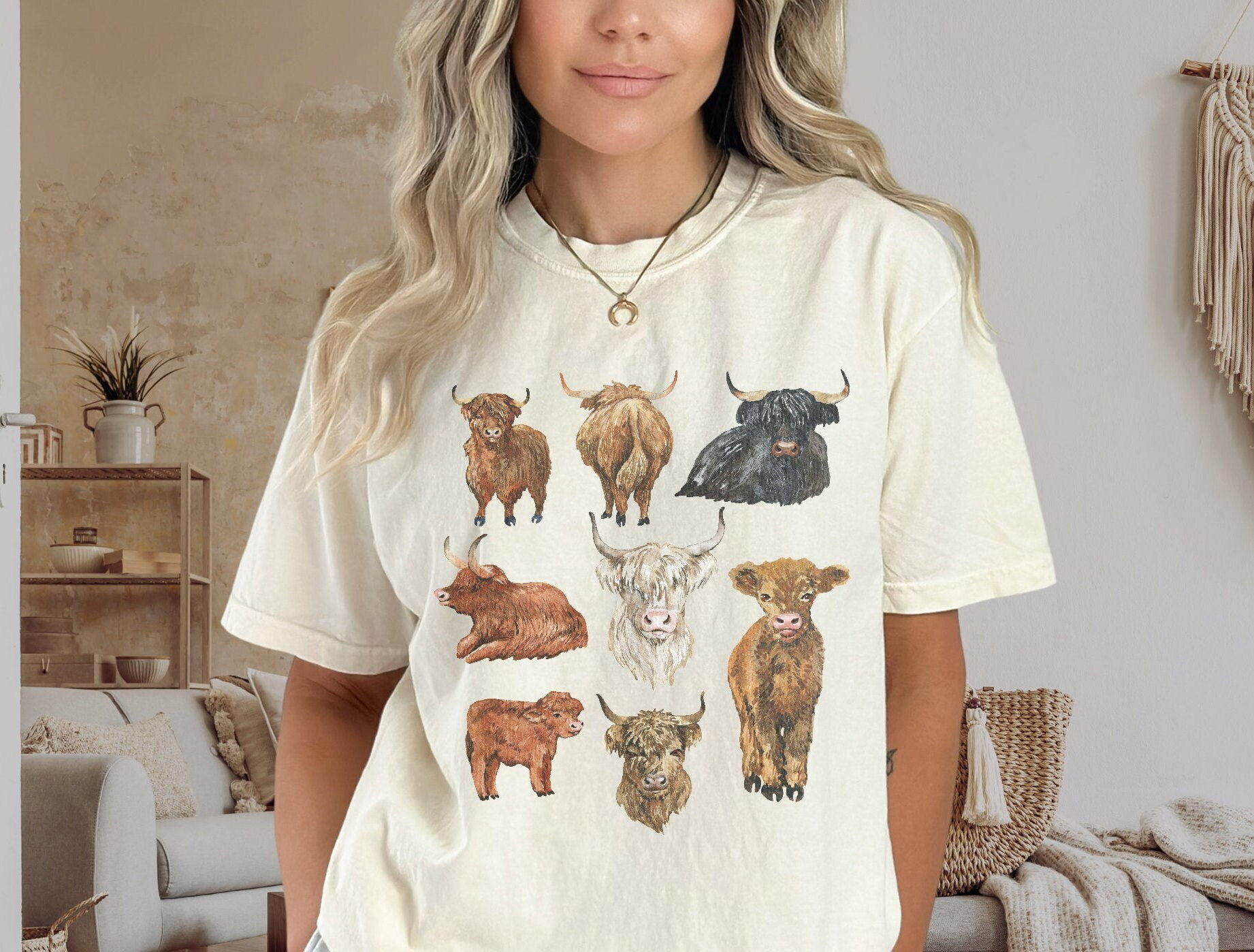 Highland Cow Shirt, Highland Cow Gift Highland Cow Lover Gifts Highland ...