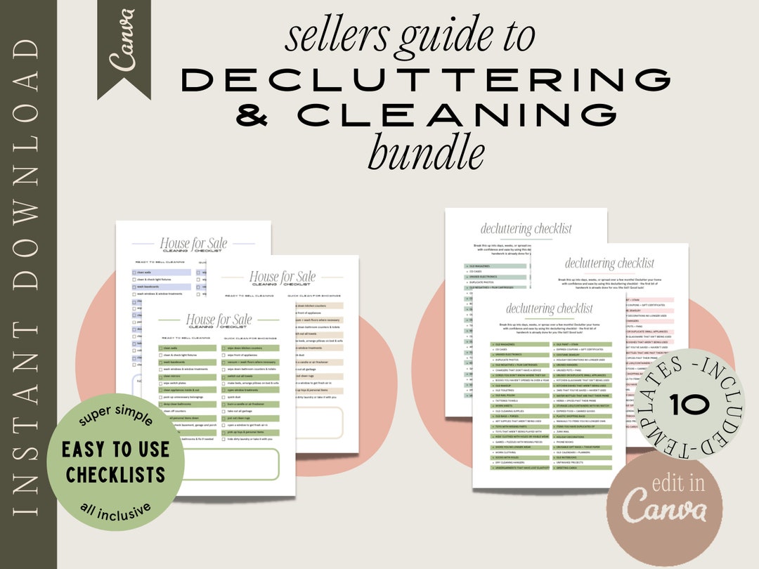 Decluttering Checklist for Sellers and House for Sale Cleaning ...