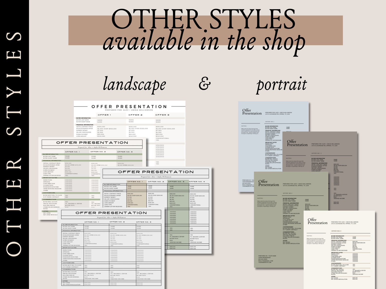 Multiple Offer Presentation Real Estate Marketing Home - Etsy Canada