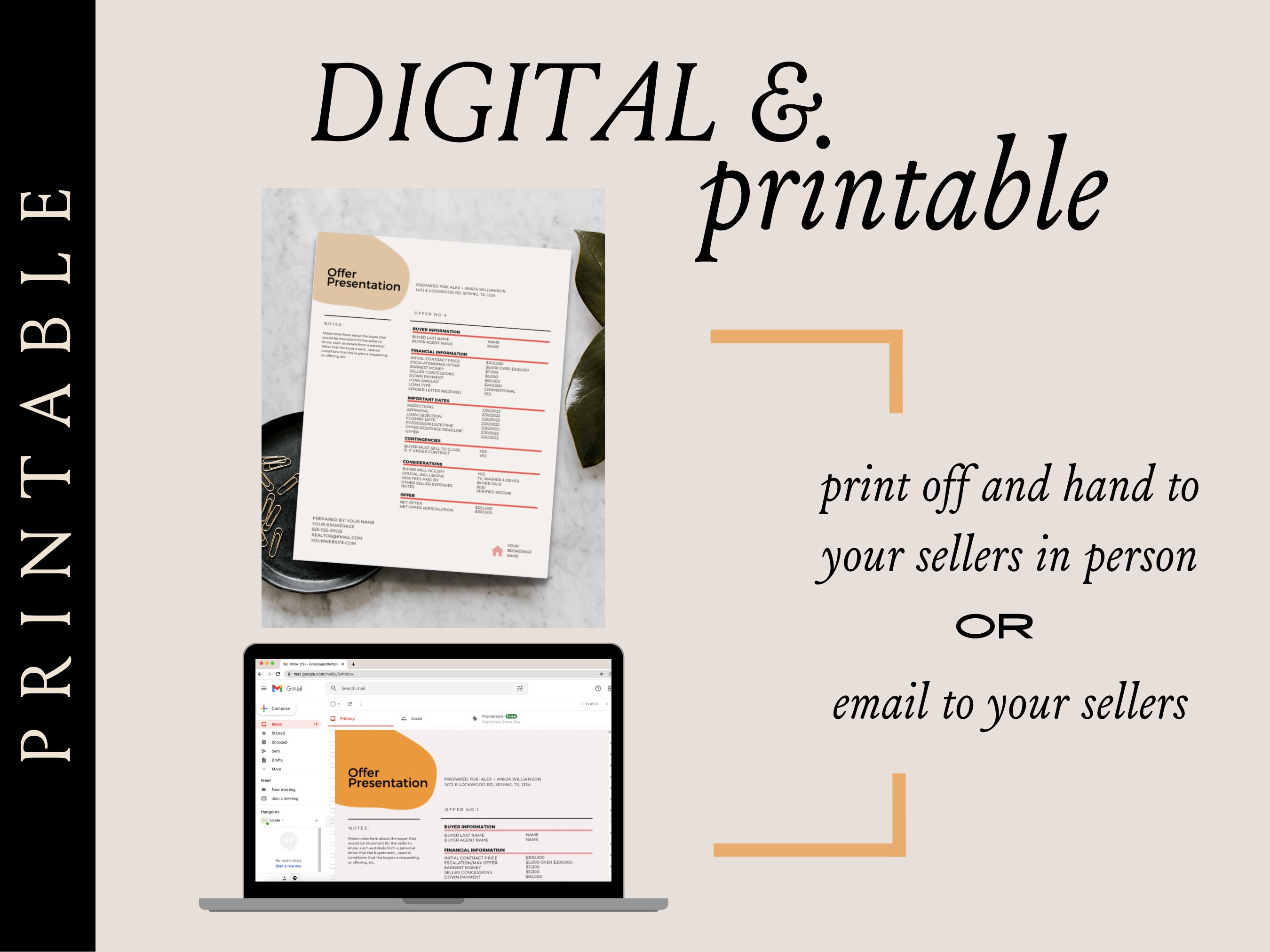 Multiple Offer Presentation Real Estate Marketing Home - Etsy Canada