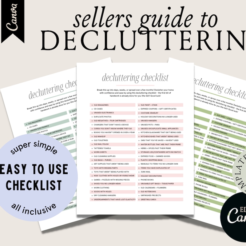 Cleaning and Decluttering Ideas - Etsy