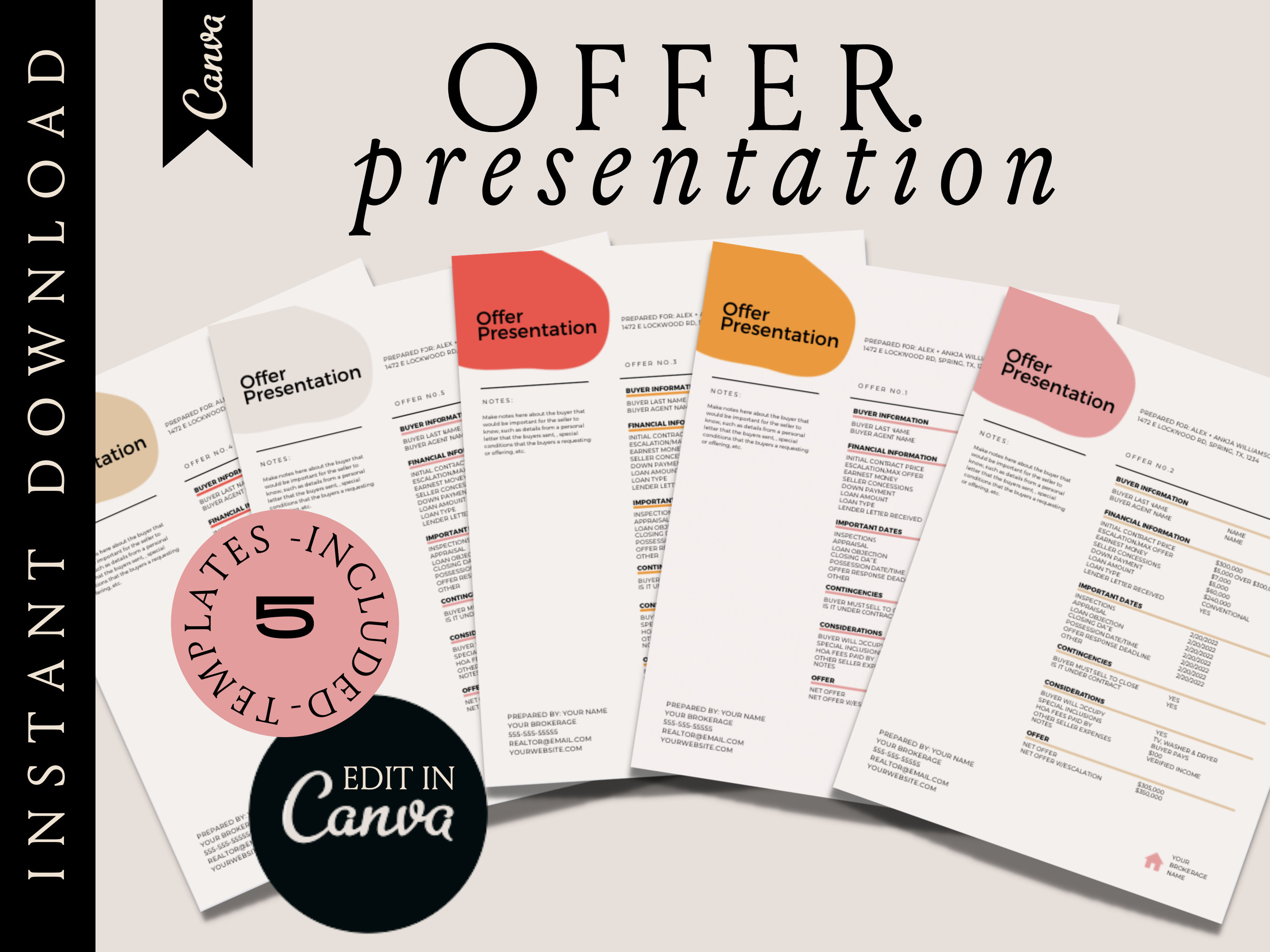Multiple Offer Presentation, Real Estate Marketing, Home Selling Guide ...