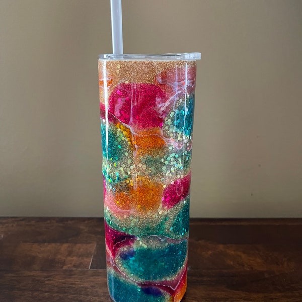 Alcohol Ink Tumbler - Etsy