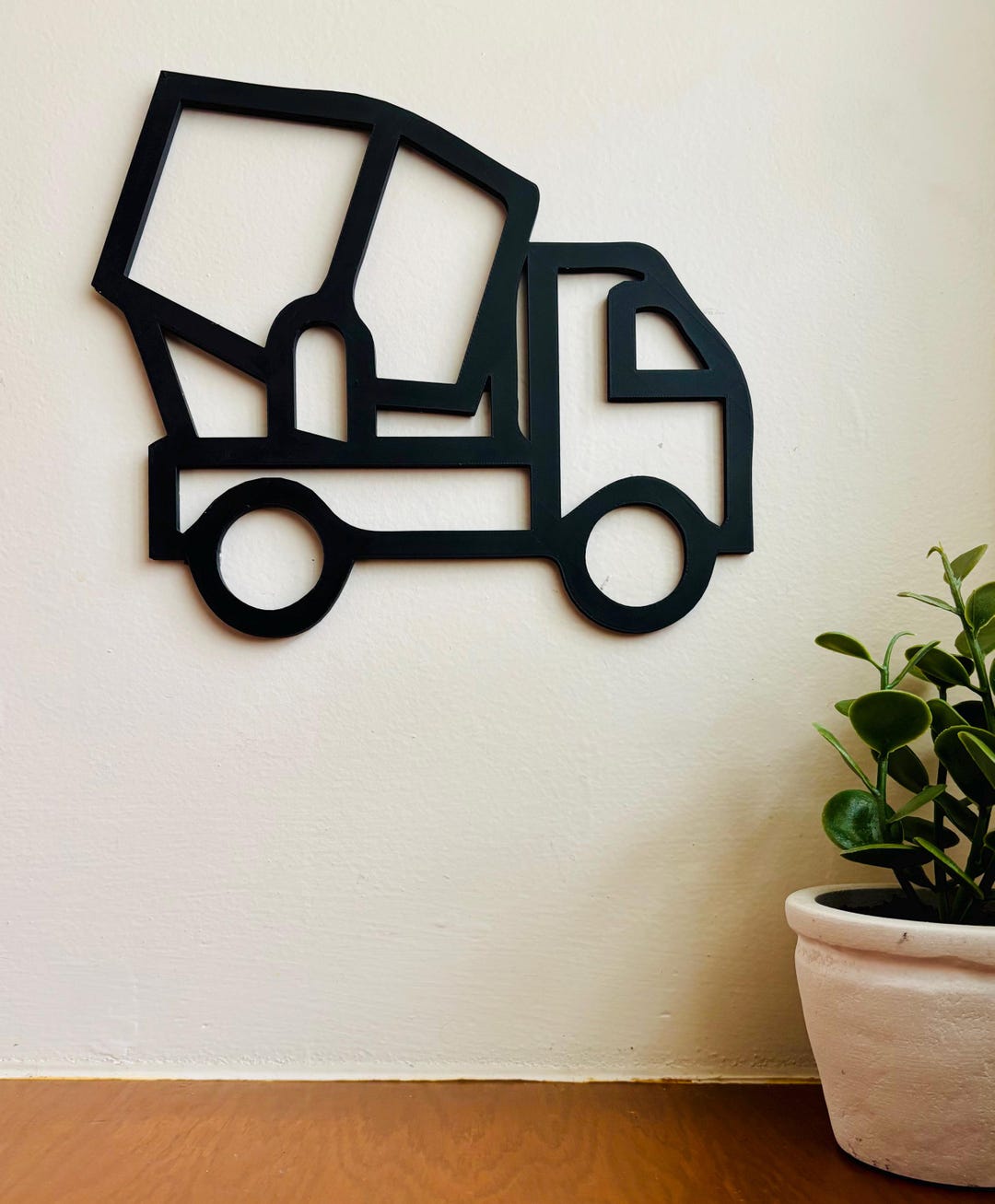 Cement Mixer Truck Wall Art: Custom Color, Construction Theme Decor, 3D ...