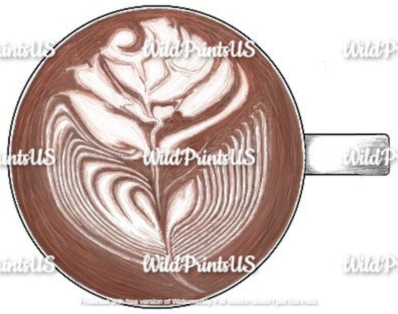 Latte Art Print - Etsy