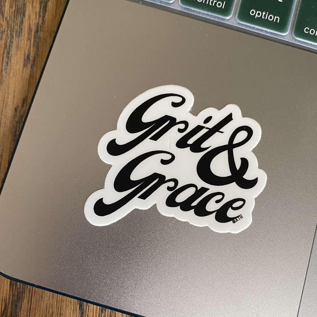 Grit & Grace Sticker, Christian Sticker, Yeti Sticker, Verse Sticker ...