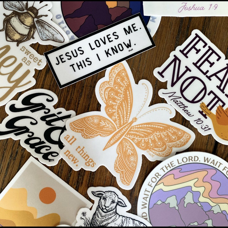 Jesus Loves Me Sticker, Christian Sticker, Yeti Sticker, Verse Sticker ...