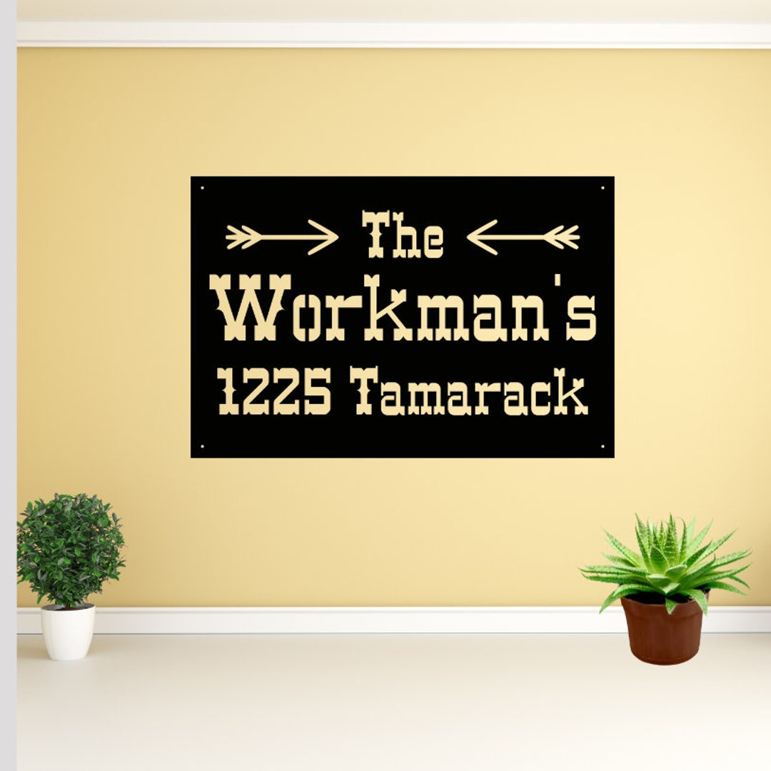 Western Arrows Address Sign - Etsy