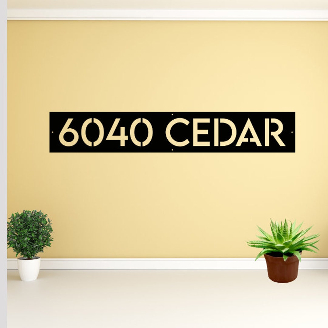 Modern Block Address Sign - Etsy