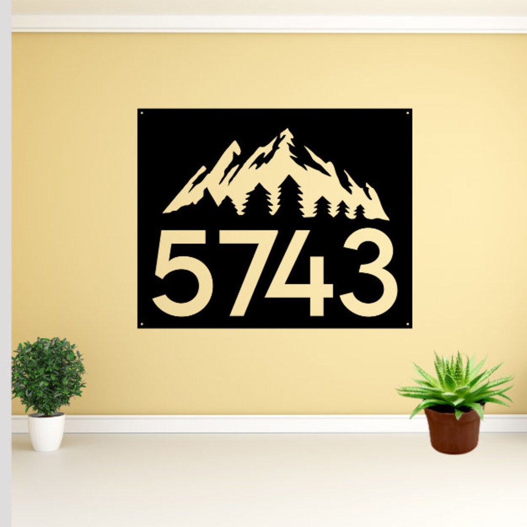 Mountain Address Sign - Etsy