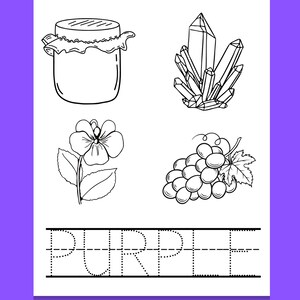 6 Easy Practice Rainbow Colors Coloring Pages - Etsy