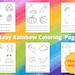6 Easy Practice Rainbow Colors Coloring Pages - Etsy