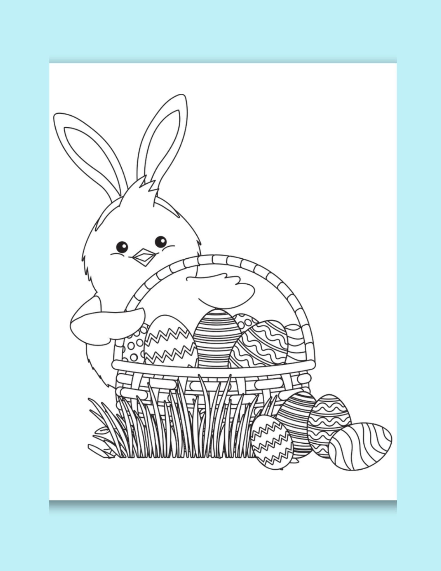 5 Easy Easter Coloring Pages for Kids - Etsy