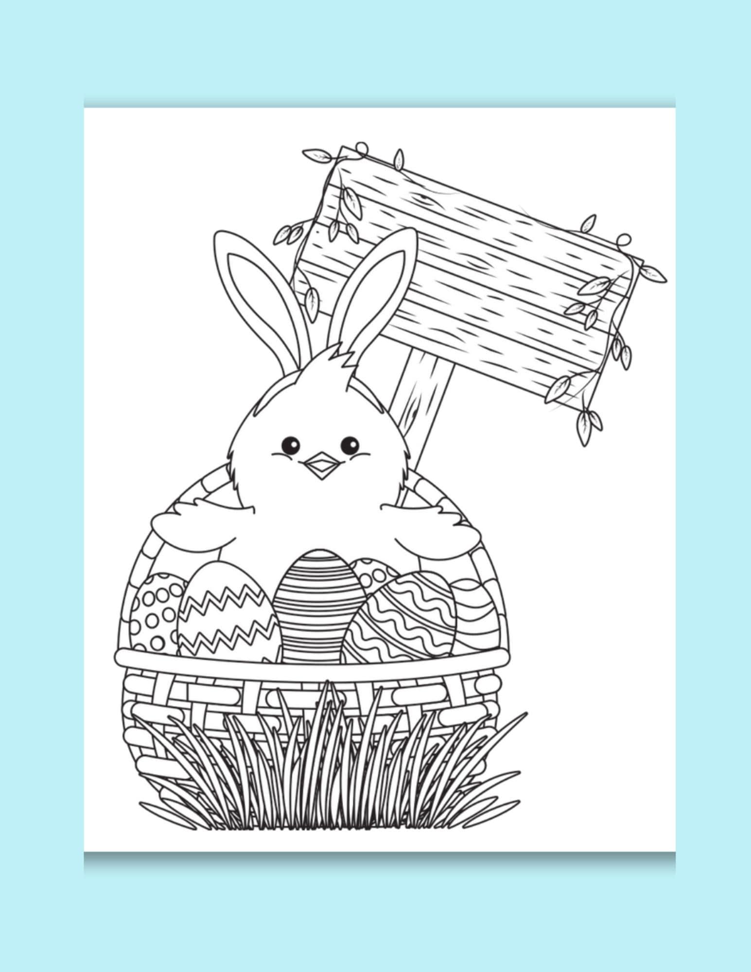 5 Easy Easter Coloring Pages for Kids - Etsy