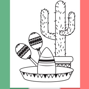 5 Easy Cinco De Mayo Coloring Pages - Etsy