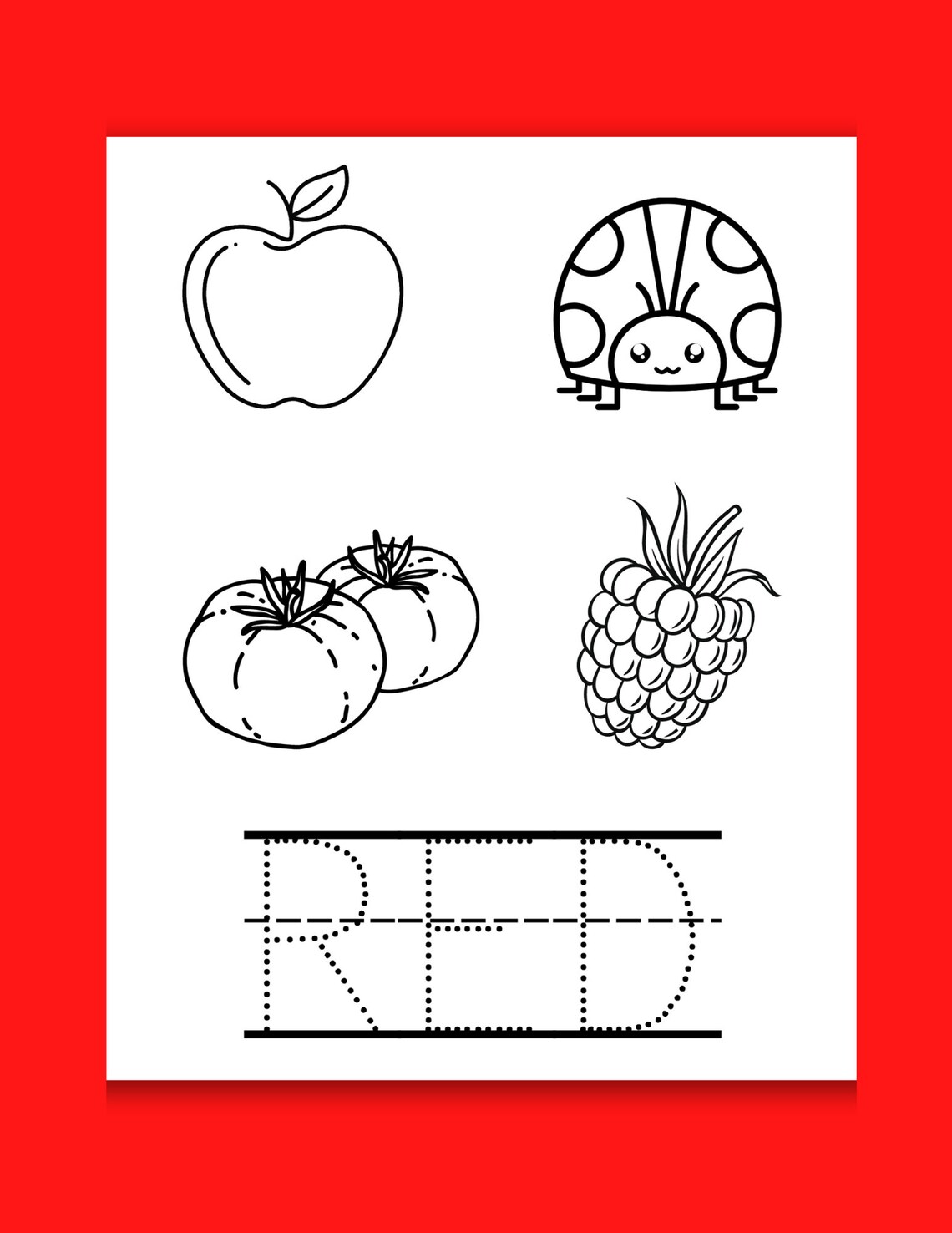 6 Easy Practice Rainbow Colors Coloring Pages - Etsy