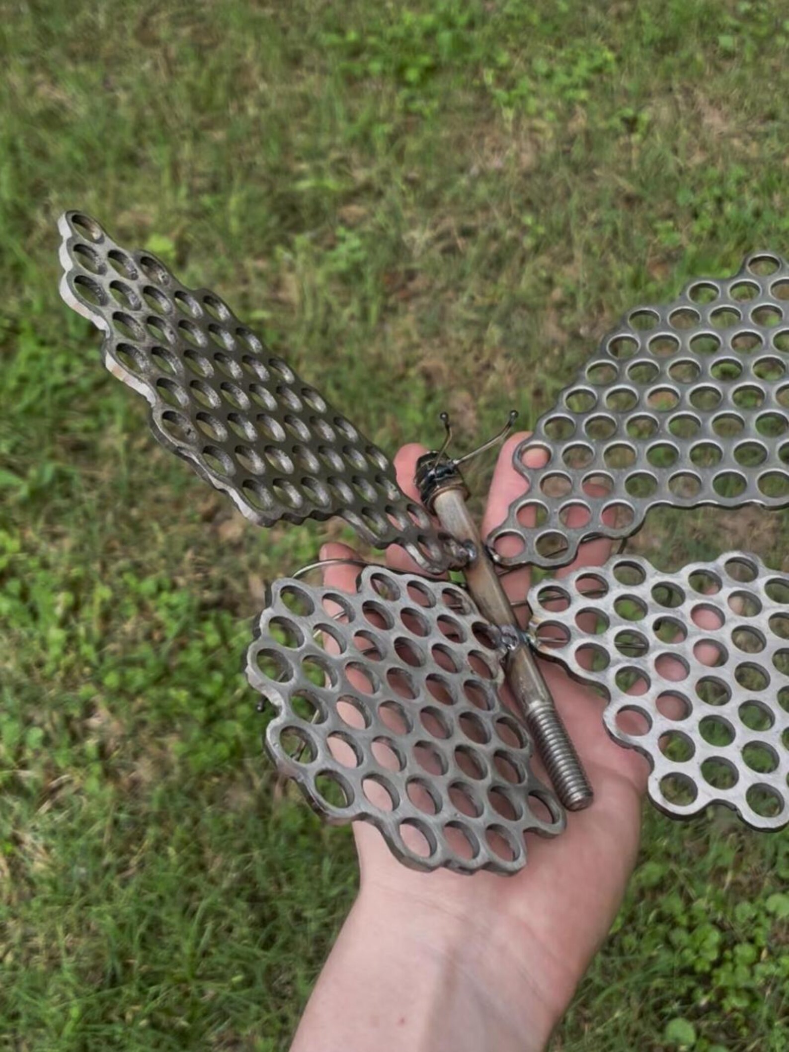 Welded Butterfly, Metal Statue, Nature Lover, Industrial Decor ...