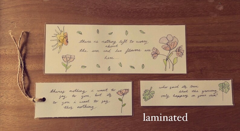 Bookmarks, Handmade Bookmarks, Custom Bookmarks, Laminated Bookmarks ...