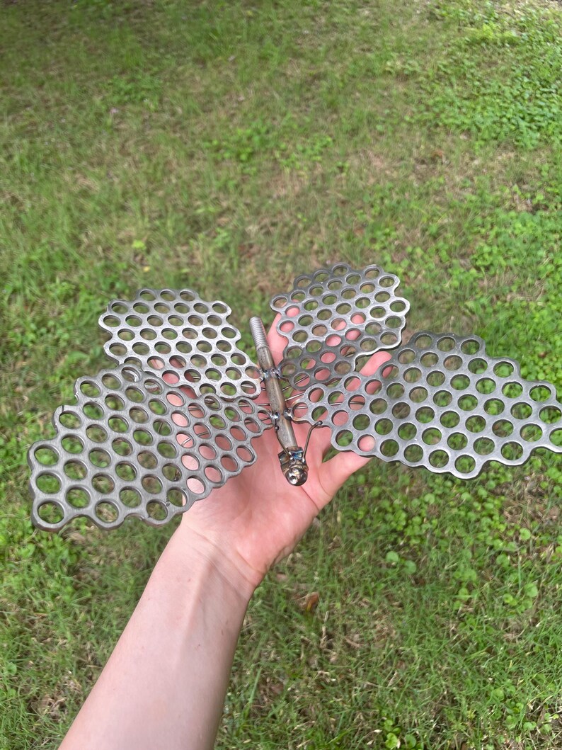 Welded Butterfly, Metal Statue, Nature Lover, Industrial Decor ...