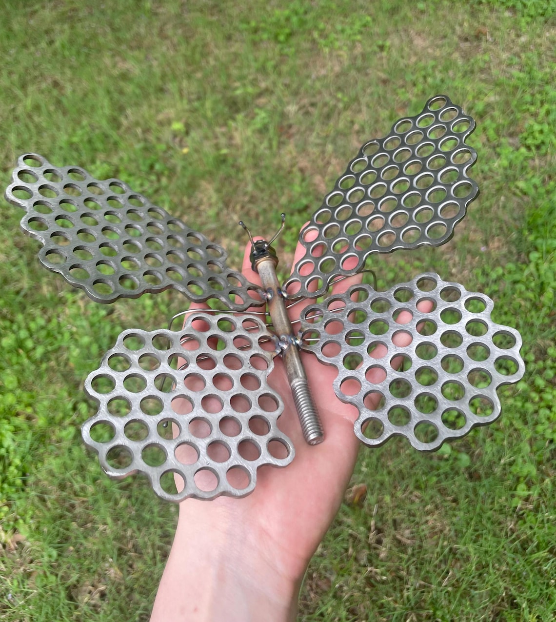 Welded Butterfly, Metal Statue, Nature Lover, Industrial Decor ...