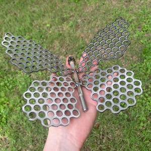 Welded Butterfly, Metal Statue, Nature Lover, Industrial Decor ...