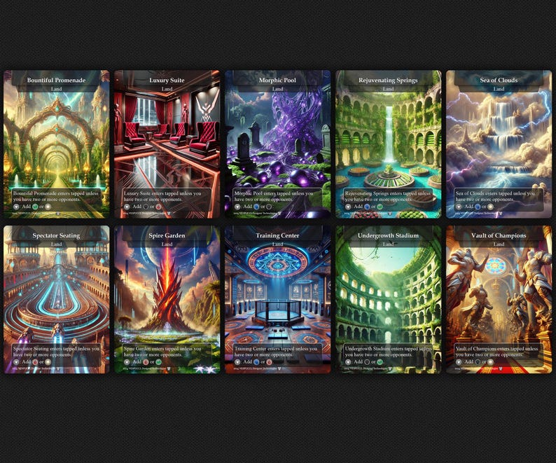 90 Card Land Pack, Dual, Shock, Fetch, Triome Proxy Cards! - Etsy