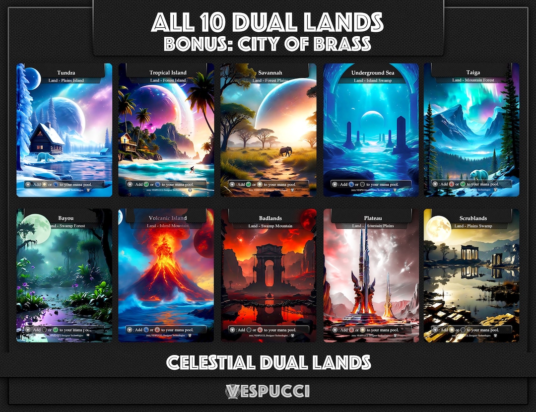 Dual Lands MTG Dual Lands, Premium Proxy Dual Lands MTG, Commander Dual ...