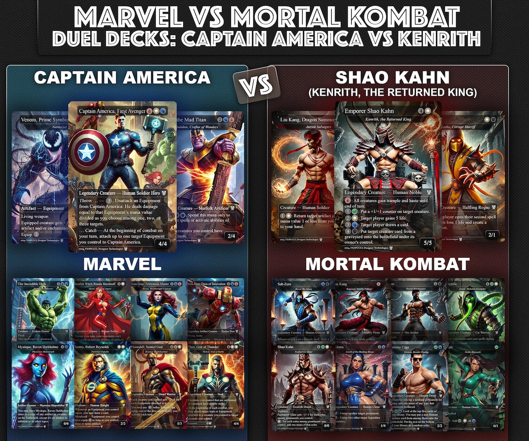 Marvel Vs Mortal Kombat, Duel Decks, 2 EDH Decks, Kenrith the Returned ...