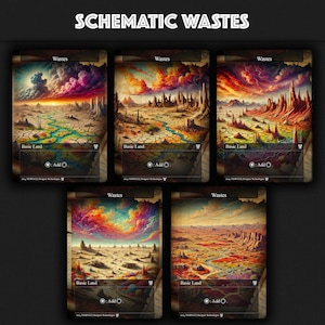 30 Schematic Basic Lands Custom Basic Land Premium Proxies, Island ...