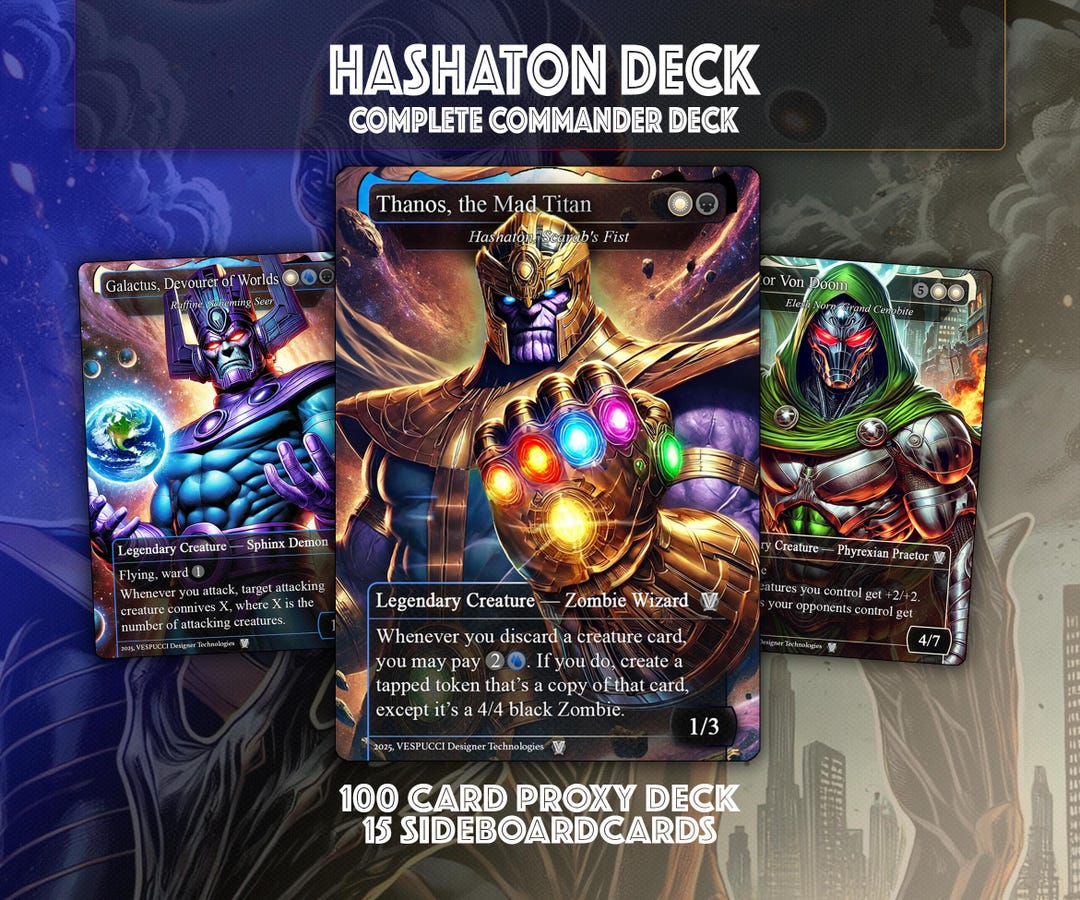 Thanos Hashaton EDH Deck, Scarab's Fist, 115 Cards, 15 Sideboard - Etsy