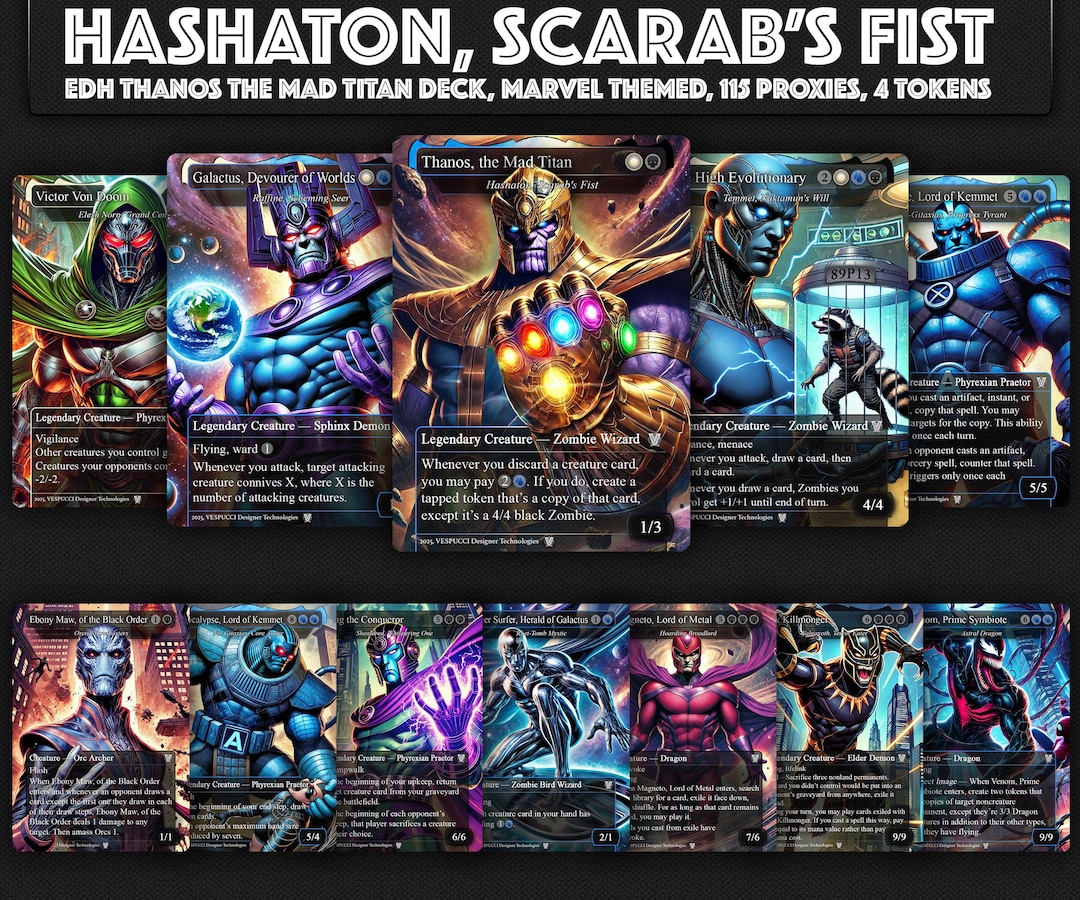 Hashaton the Scarab's Fist EDH Deck, 115 Cards, 15 Sideboard, Includes ...