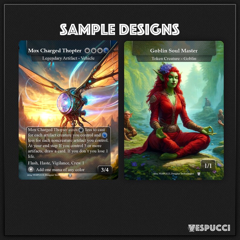 9x Custom MTG Card 2.5x3.5, Magic the Gathering Illustration ...