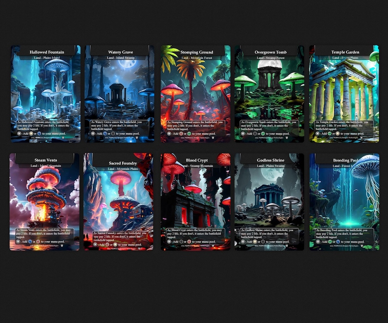 90 Card Land Pack, Dual, Shock, Fetch, Triome Proxy Cards! - Etsy