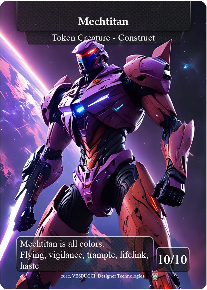 10/10 Mechititan With Flying, Vigilance, Trample, Lifelink, Haste MTG ...