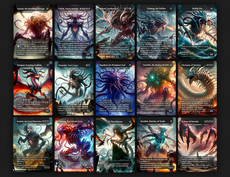 Complete Eldrazi Commander Proxy Deck, Ulalek, Azlask, Zhulodock - Etsy