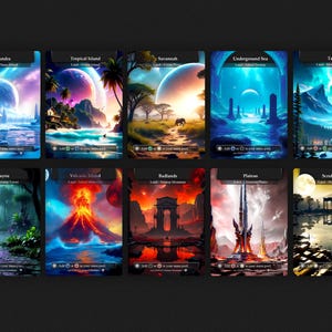 64 Custom Land Pack Dual, Fetch, Shock, Basic, Utility Lands Styles ...