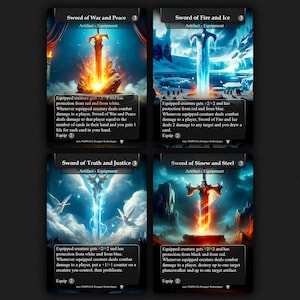 Mirran Swords MTG Proxy Card Set, Full Art Designs (18 Piece)! - Etsy