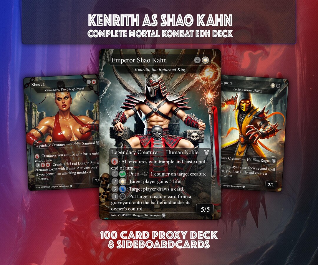 Kenrith, MK Styled EDH Deck, 108 Premium Proxies - Etsy