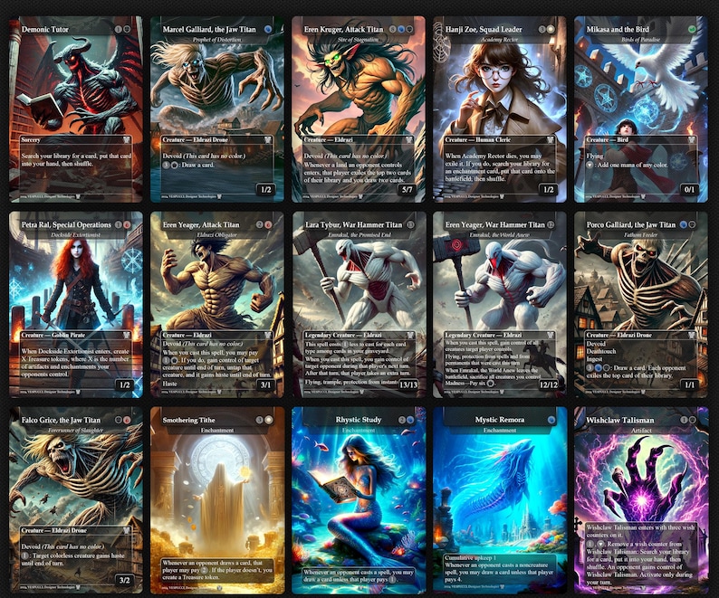 Attack on Titan Themed Eldrazi Deck, Totaling 108 Proxies, Three ...