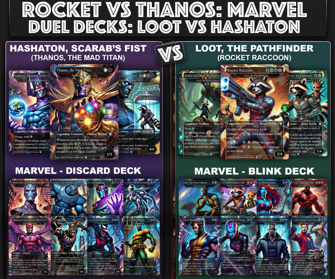 Loot, the Pathfinder Vs Hashaton, Scarab's Fist Duel Decks, 2 EDH Decks ...